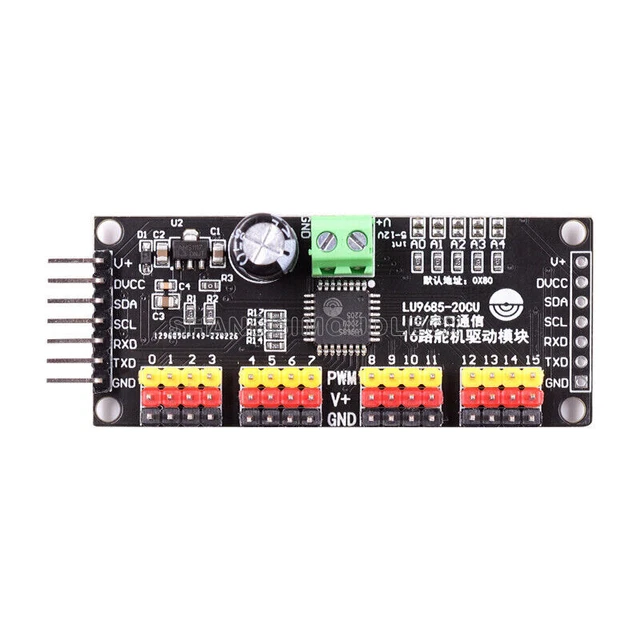 LU9685 16-CHANNEL PWM/SERVO Driver Control Board I2C Interface Module ...