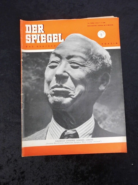 DER SPIEGEL ++ 18.06.1952 ++ Einsame Beschlüsse: Südkoreas Syngman Rhee EUR 1,00 - PicClick DE
