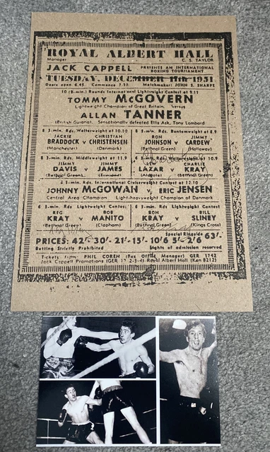 THE KRAYS BOXING Poster Signed PP A4 Ronnie Ron Reggie Reg Charlie Kray ...