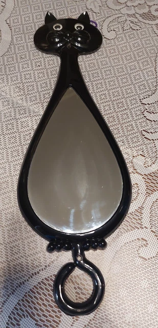VINTAGE CAT MIRROR Made in Japan 1950's BoHo Plastic Retro Cat Mirror ...