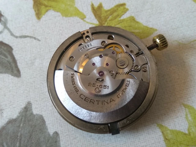 1960S CERTINA AUTOMATIC 25-651 VINTAGE WATCH MOVEMENT ORIGINAL HANDS WORKING EUR 49,00 - PicClick IT