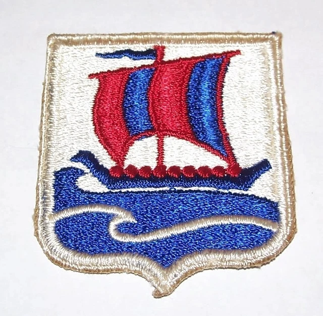 ORIGINAL CUT-EDGE WW2 99th INFANTRY BATTALION VIKING SHIP PATCH £15.72 ...