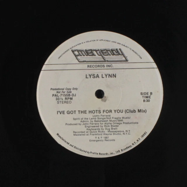 LYSA LYNN : i've got the hots for you Emergency Records 12" single EUR ...