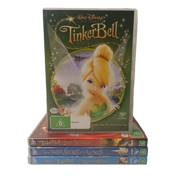 TINKER BELL (4) DVD Bundle Lot Disney Children Family Adventure Fairies ...