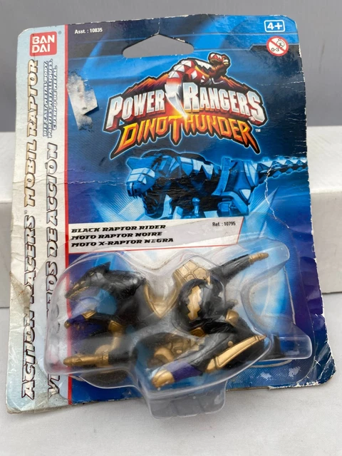 POWER RANGERS DINO Thunder Black Raptor Rider Cycle Action Racer ...