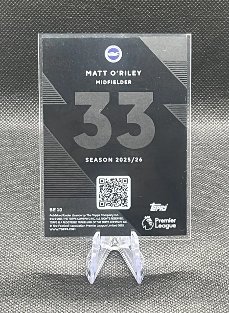 MATT O’RILEY - Topps Premier League 2025/26 - Brighton - Black Edge ...