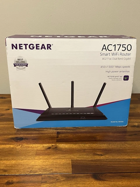 NETGEAR AC1750 R6400V2 Smart Wi-Fi Router 802.11ac Dual Band Gigabit ...