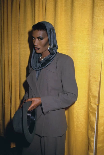 JAMAICAN AMERICAN FASHION model, singer and actress Grace Jones 1987 ...