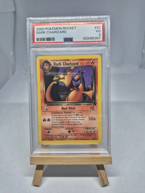 CARTE POKEMON , Dark Charizard Rare Team Rocket PSA 3 , 80 HP , 21/82 ...
