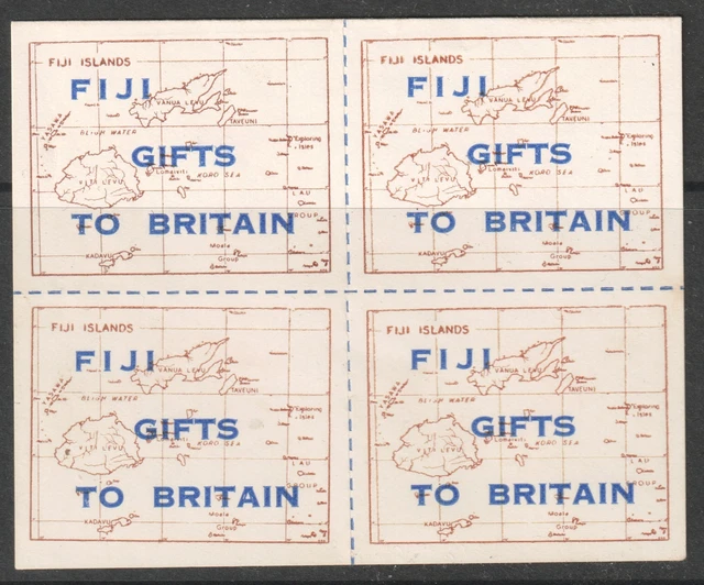 FIJI 1940'S LETTER LABELS - BLOCK OF 4 $15.00 - PicClick AU