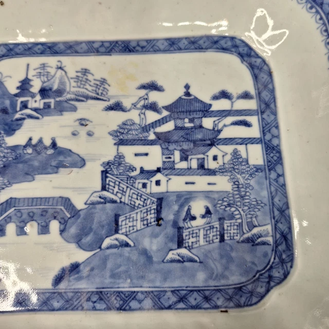 ANTIQUE 19TH CENTURY Chinese Export Nanking Porcelain Vegetable Dish ...