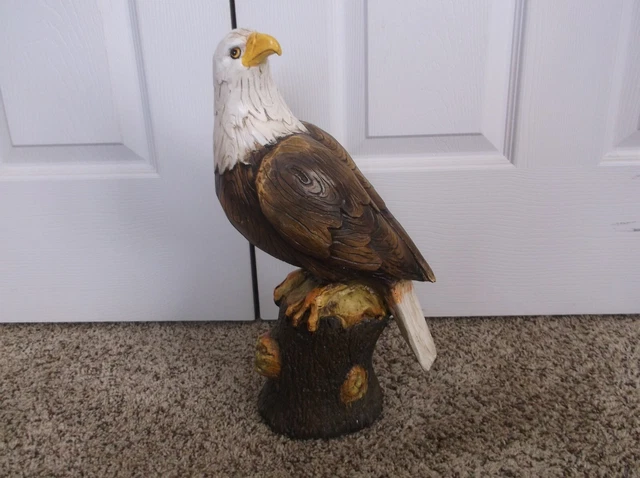 BALD EAGLE INDOOR Outdoor Decorative Free-Standing Statue 16.5" Tall ...