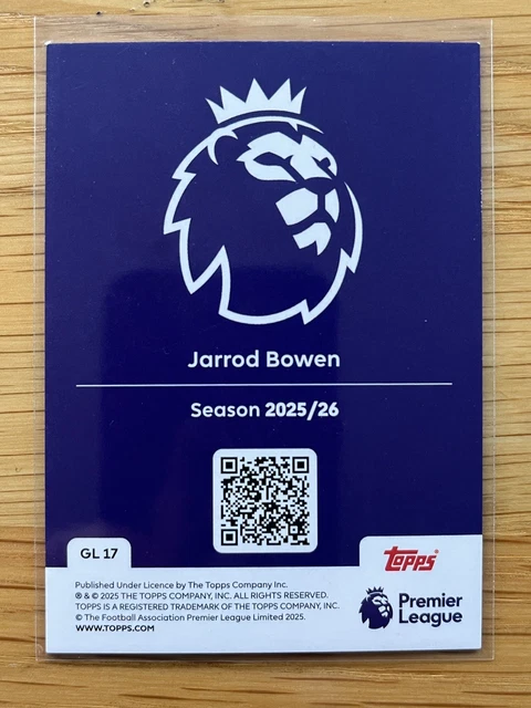 TOPPS 2026 PREMIER League Gold Lion Jarrod Bowen. £3.21 - PicClick UK
