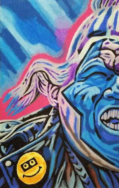 THE CLOWN SPAWN Villain Oil Pastels Illustration Drawing Artwork 1 Of a ...