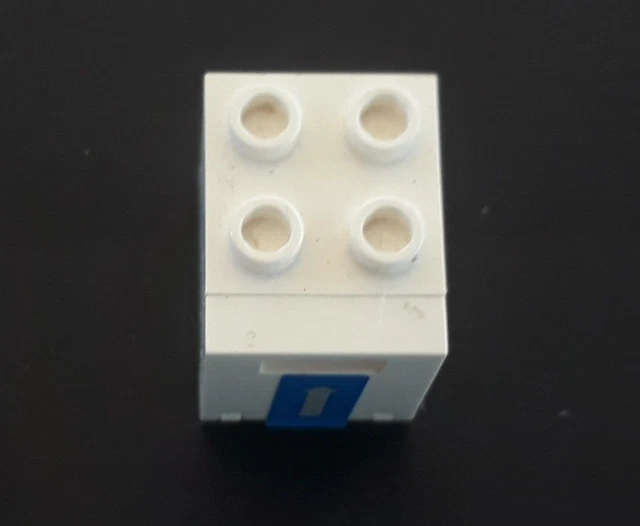 LEGO WHITE Container Box 2x2x2 7741 Blue Arrow Pattern 4345 4346pb16 $2 ...