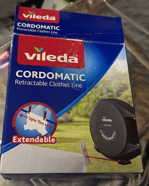 VILEDA CORDOMATIC RETRACTABLE Washing Line 15m Clothes Line USED SOLD ...