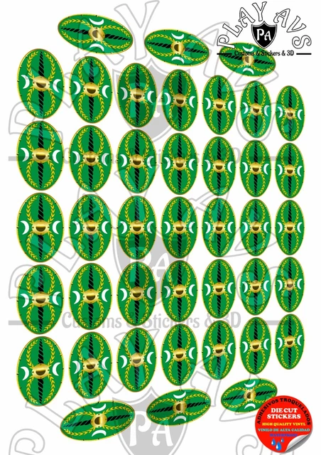 PLAYMOBIL STICKERS ESCUDO Romano - Stickers Roman Shields - Autocollant ...