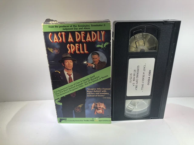 CAST A DEADLY Spell (VHS, 1991) Full Screening Copy, Normal Wear On Box ...
