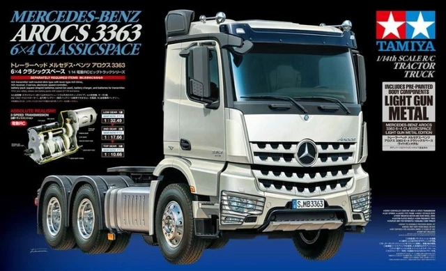 TAMIYA - MERCEDES BENZ AROCS 3363 6x4 1/14 Classic Gun Metal EUR 646,56 ...