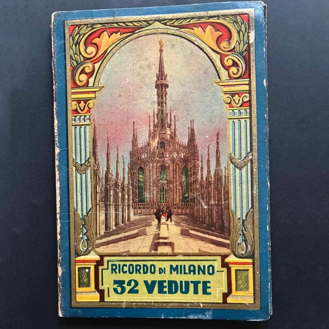 *VINTAGE OLD MILANO Italy Fold Out Postcard Booklet Black & White $28. ...