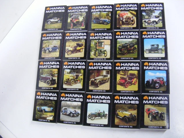 VINTAGE CAR 20 Hanna Matchboxes From 1970s Rare Unused Boxes Good $82. ...