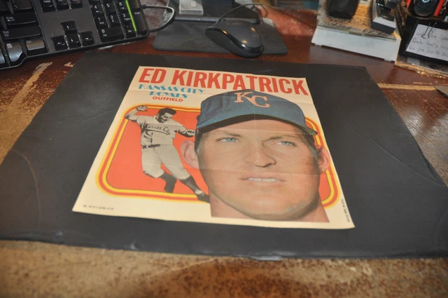ED KIRKPATRICK NO 19 Kansas City Royals topps baseball poster 1970 mlb ...