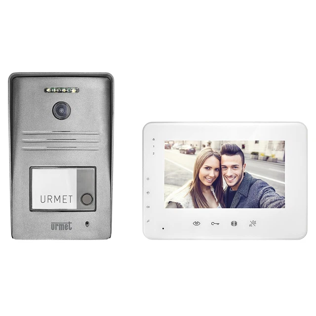URMET 1726/11 KIT videocitofonico a colori monofamiliare 2 fili Bianco ...