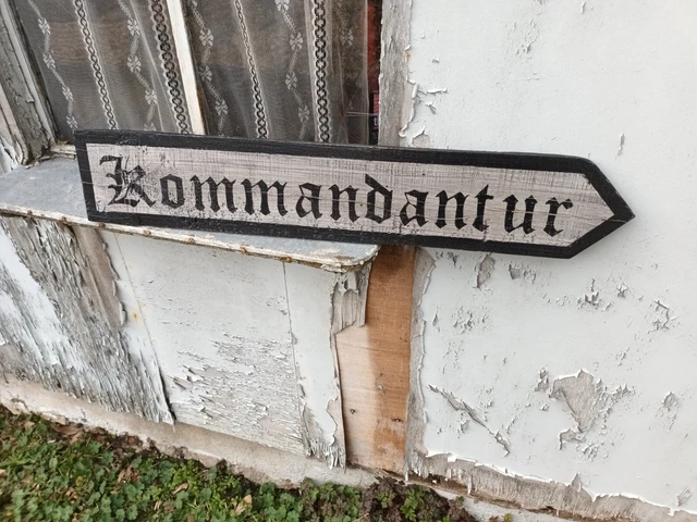 PANNEAU BOIS WW2 Kommandantur EUR 66,00 - PicClick FR