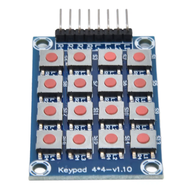 8 PIN 4X4 Array 16 Buttons Keyboard Switch MCU External Expansion ...