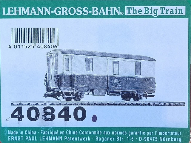 RHB ALPINE CLASSIC Express' Baggage Car, Garden Railway, G Gauge-LGB ...