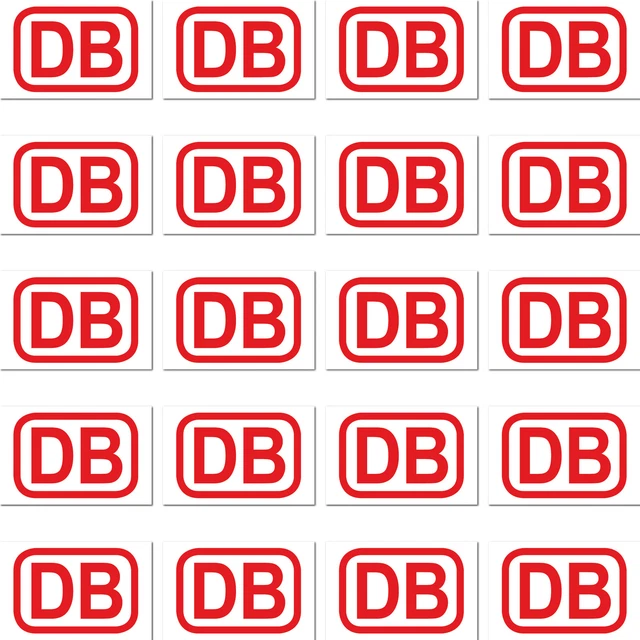 20 STICKERS 2CM Red DB German Rail Sign Model Making Mini Sticker RC ...