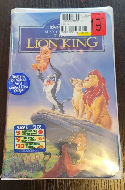 WALT DISNEY’S MASTERPIECE Collection The Lion King VHS Sealed Watermark ...