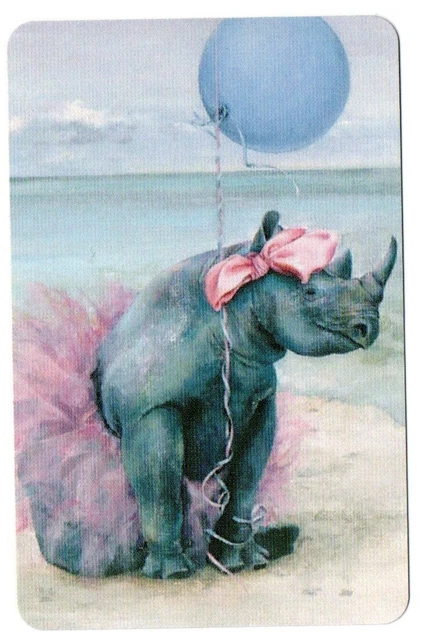 SWAP CARD, SINGLE- rhino in a tutu EUR 2,27 - PicClick FR