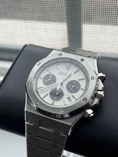 CUSTOM BUILD VK63 Meca Quartz Chronograph seiko mod - “Royal oak Panda ...