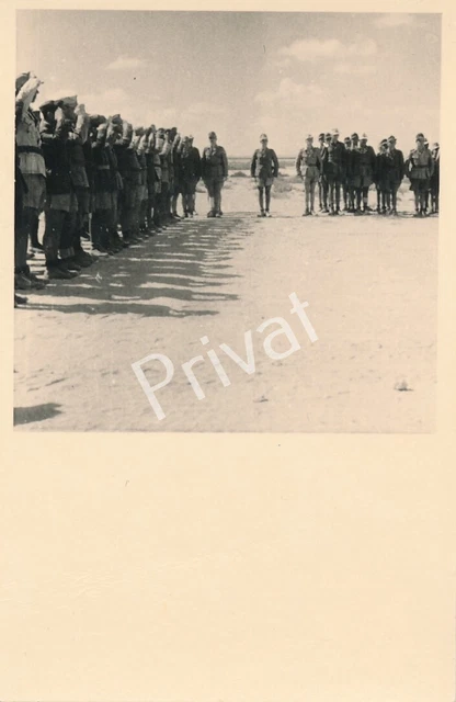 FOTO WK II Wehrmacht F. Bayerlein Führungsstab Soldaten Appell ...