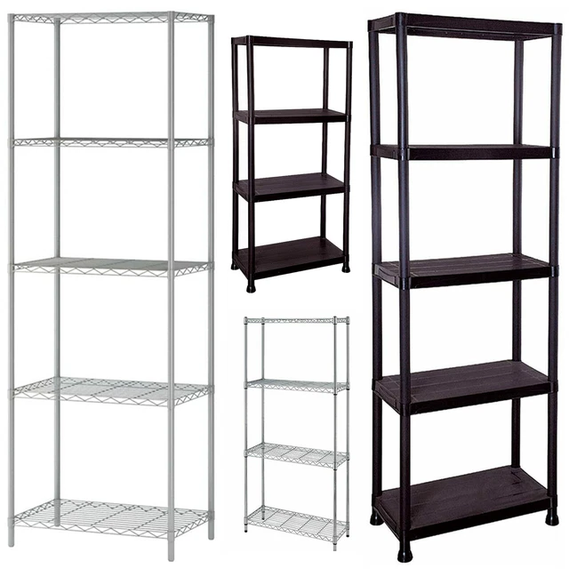 METAL/PLASTIC HEAVY DUTY Shelves Shelving Unit Racking Boltless Storage ...
