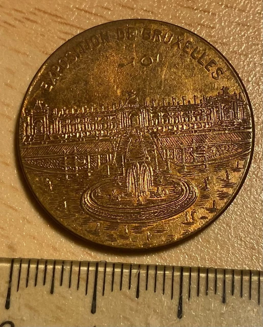 MÉDAILLE EXPOSITION BRUXELLES ALBERT EUR 3,00 - PicClick FR