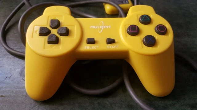 YELLOW NUGEN PS1 Controller - Super Rare Unofficial Third Party ...