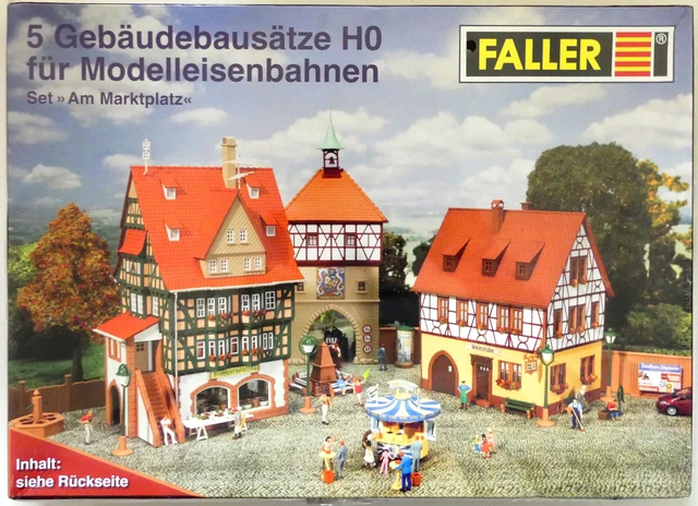 # FALLER H0 : Gebäudebausatz Set " Am Marktplatz " 5-teilig neu/OVP EUR ...