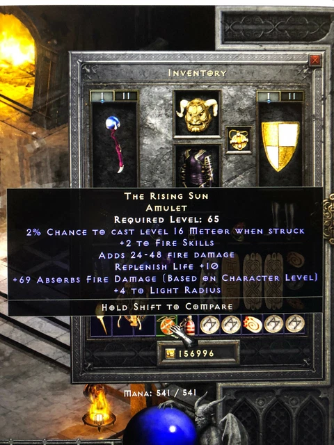 DIABLO 2: RESURRECTED D2R The Rising Sun Amulet Pc Sc £0.95 - PicClick UK