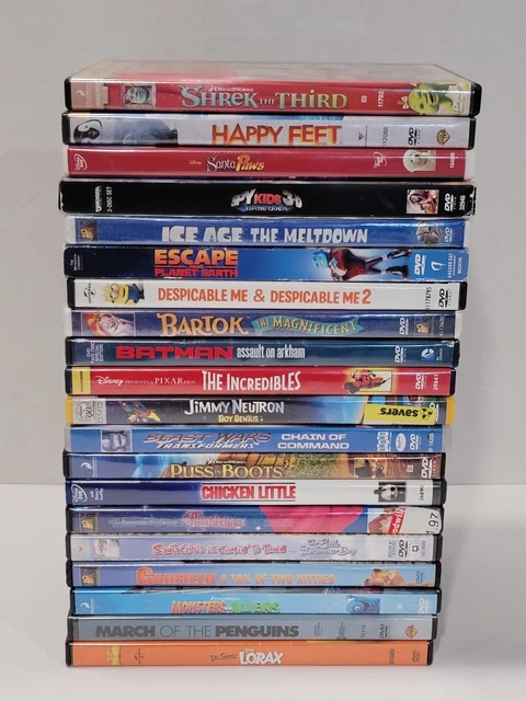 20 KIDS DVD Lot - Disney, Dreamworks, Animated, Children, Family ...