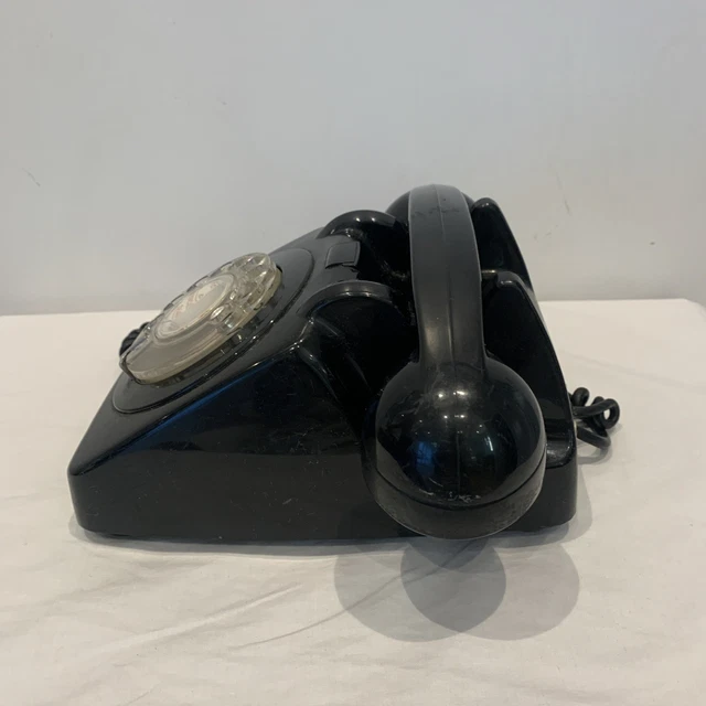 VINTAGE 70S GPO Style Black Rotary Dial Telephone Display Prop Retro ...