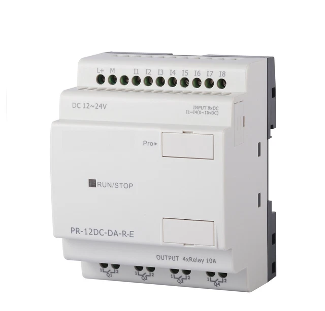 PLC PROGRAMMABLE LOGIC Controller PR12DCDARE 12V, 24V 8 inputs, 4 Relay ...