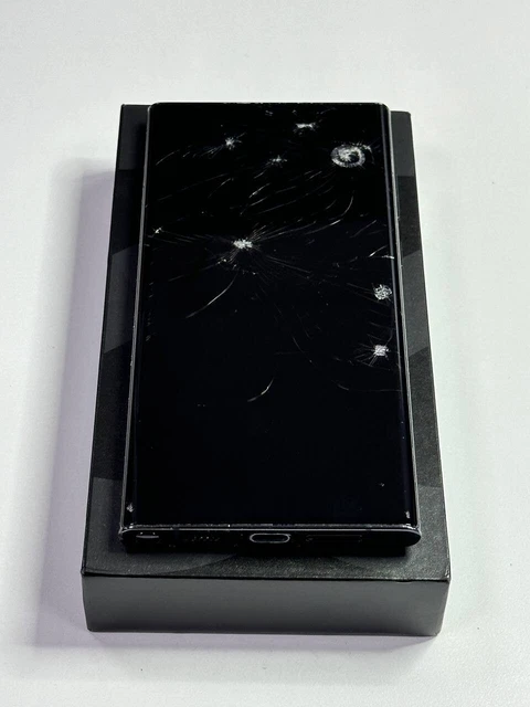 SAMSUNG GALAXY S22 Ultra 5G 128GB(SM-S908B) Black- Screen Cracked ...