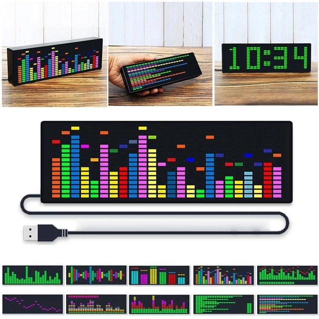 MUSIC-SPECTRUM INDICATOR VU Meter RGB Audio Level Display Tool Board ...