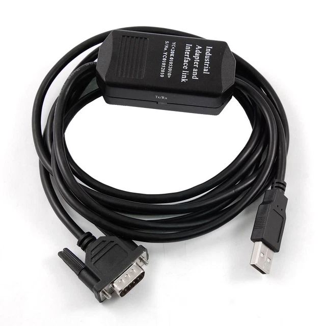 RS232 DB9 TO USB PLC Programming Cable Adapter 2.4M USB-XW2Z-200S-VH ...