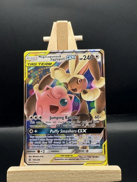 POKEMON TCG: MEGA Lopunny & Jigglypuff 165/236 Tag Team GX Cosmic Eclipse £8.00 - PicClick UK