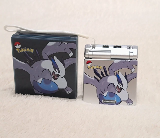 NINTENDO GAME BOY Advance SP Lugia Pokemon Silver Retro GBA SP Gameboy ...