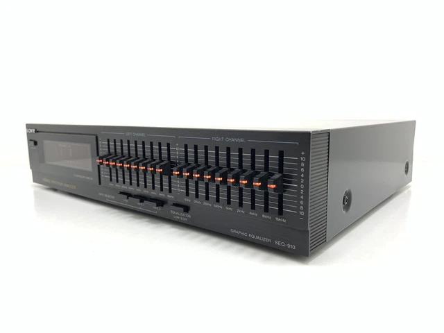 SONY SEQ-910 STEREO Graphic Equalizer Spectrum Analyzer Vintage 1986 Good Look EUR 239,99 ...
