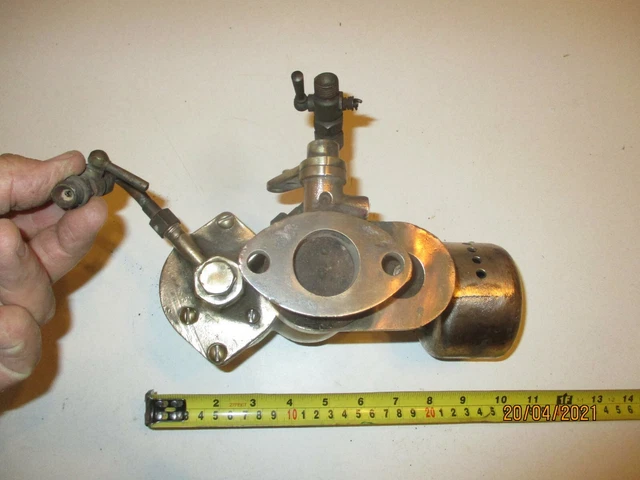 ANTIQUE VINTAGE , kelvin poppet valve marine engine brass carburetor ...